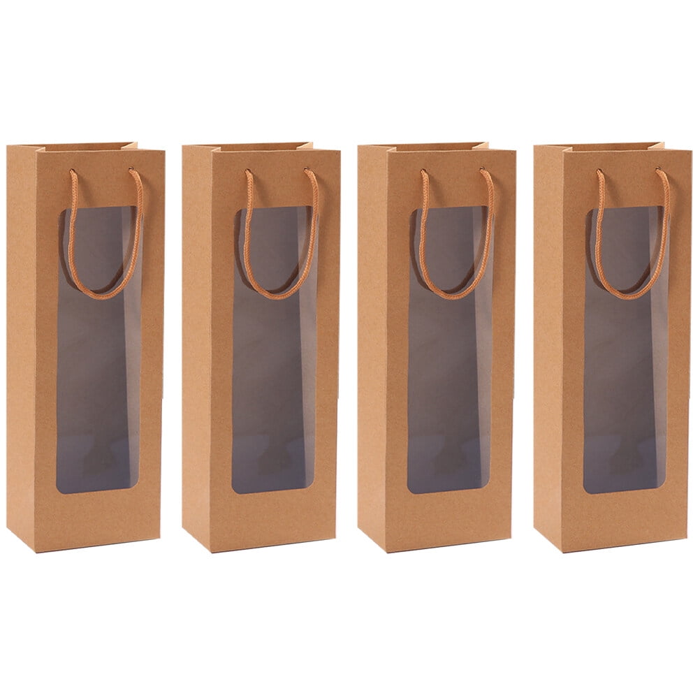 HONMEET bottle paper bag Wine present Bags Kraft Paper present ...