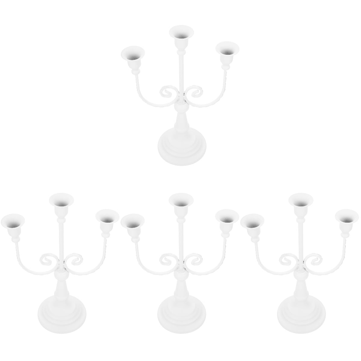 GOOHOCHY 4 Pieces Long Candlestick Three Candelabras Wedding Decor ...