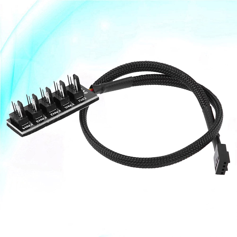 GOOHOCHY 4 -Pin Motherboard Fan Extension Cord Ports CPU Cords Black ...