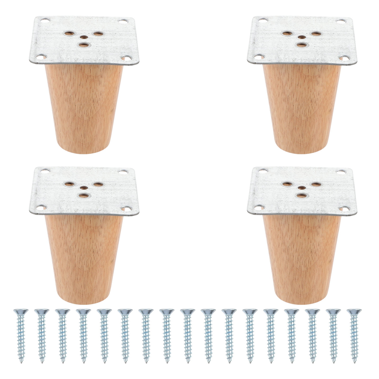 GOOHOCHY 4 Sets Oak Wood Tapered Table Legs Simple and Modern Design ...