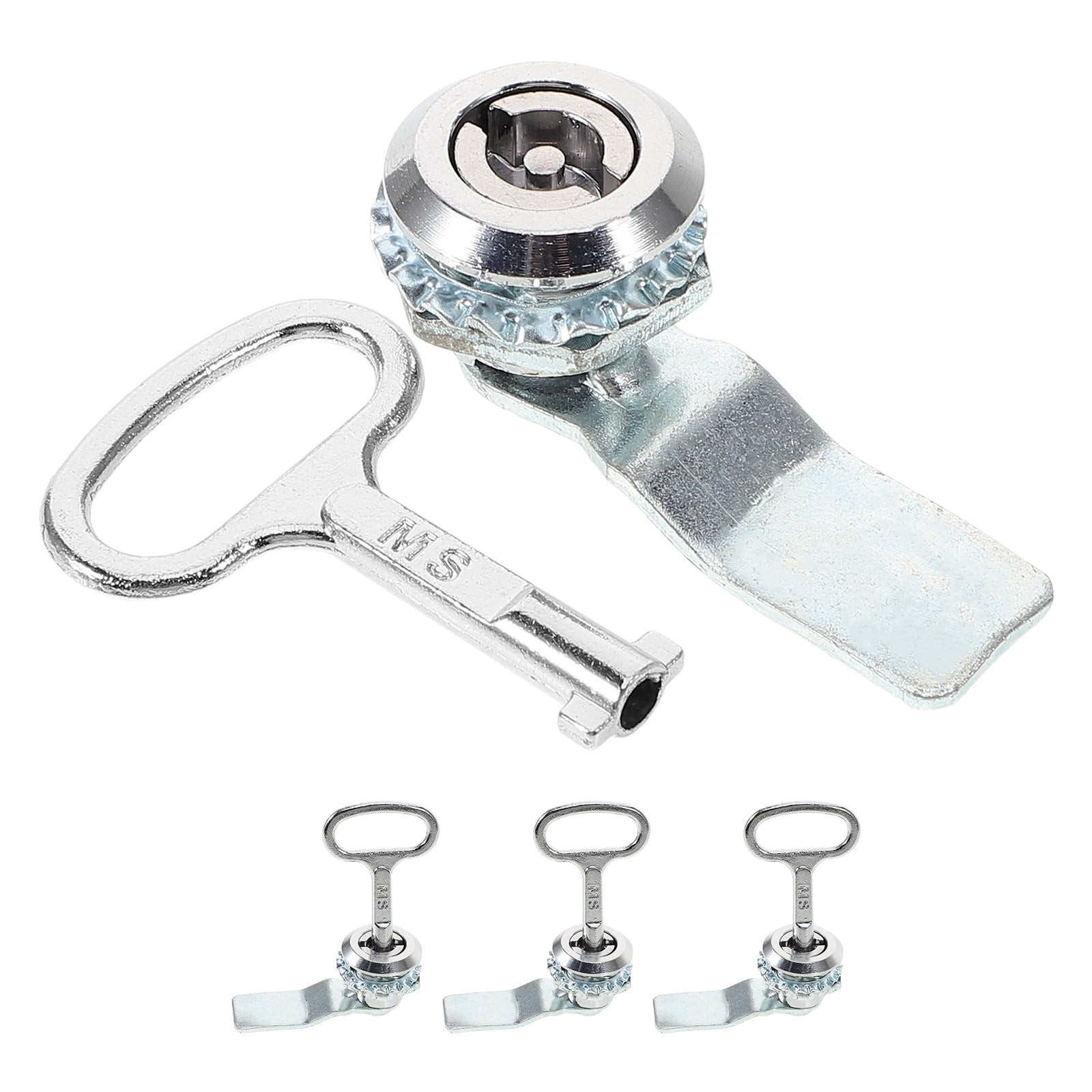 GOOHOCHY 4 Sets Of Outdoor Trash Can Lock Metal Triangular Key Lock For ...