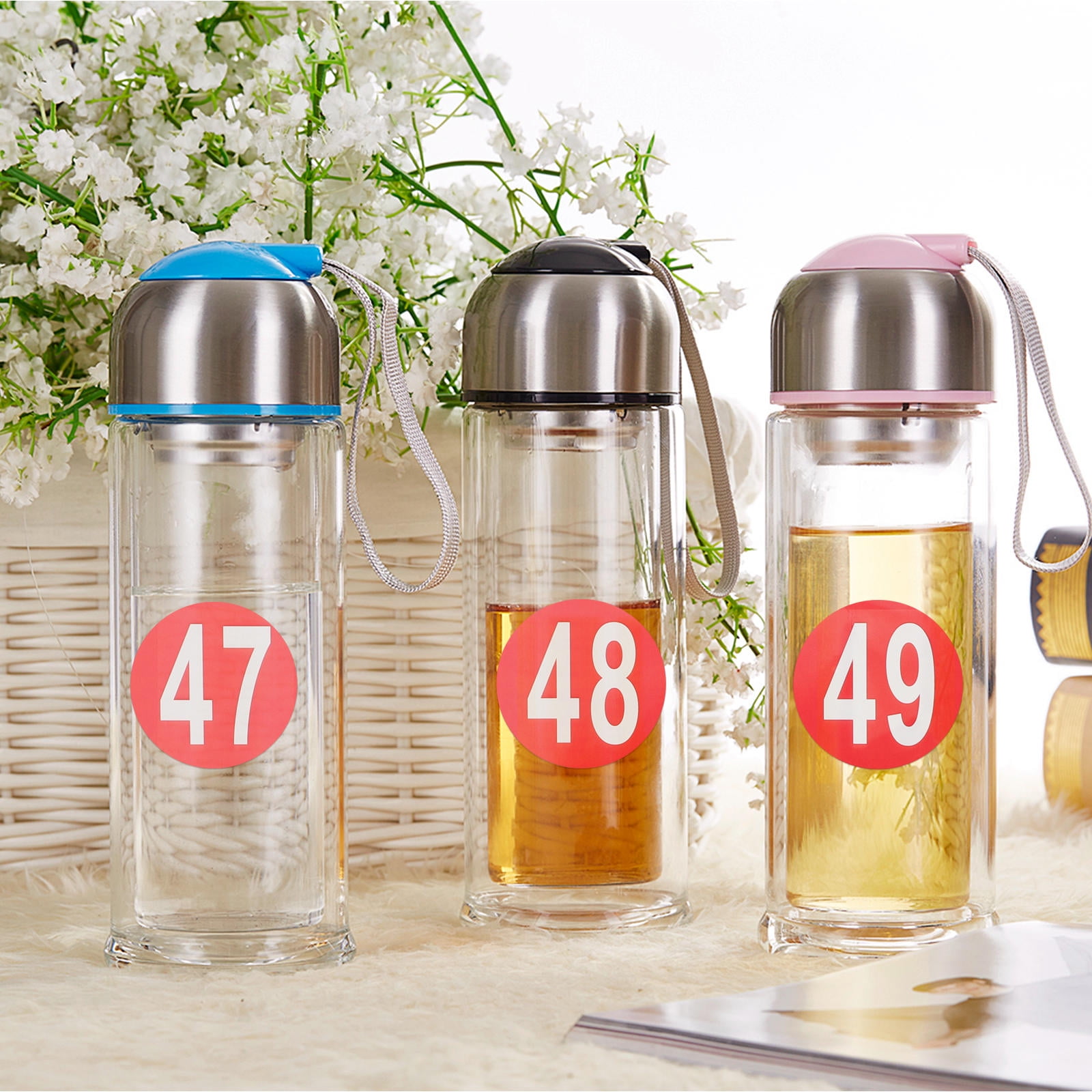 GOOHOCHY 4 Sheets Marking Number Stickers Digital PVC Numbered Label ...