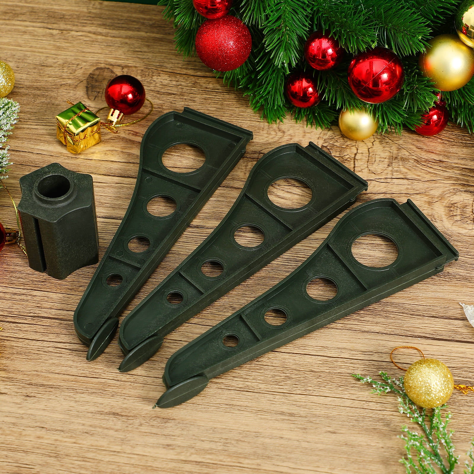 GOOHOCHY Replacement Artificial Tree Stand Green 1Pcs 15.7X15.7X3In Abs ...