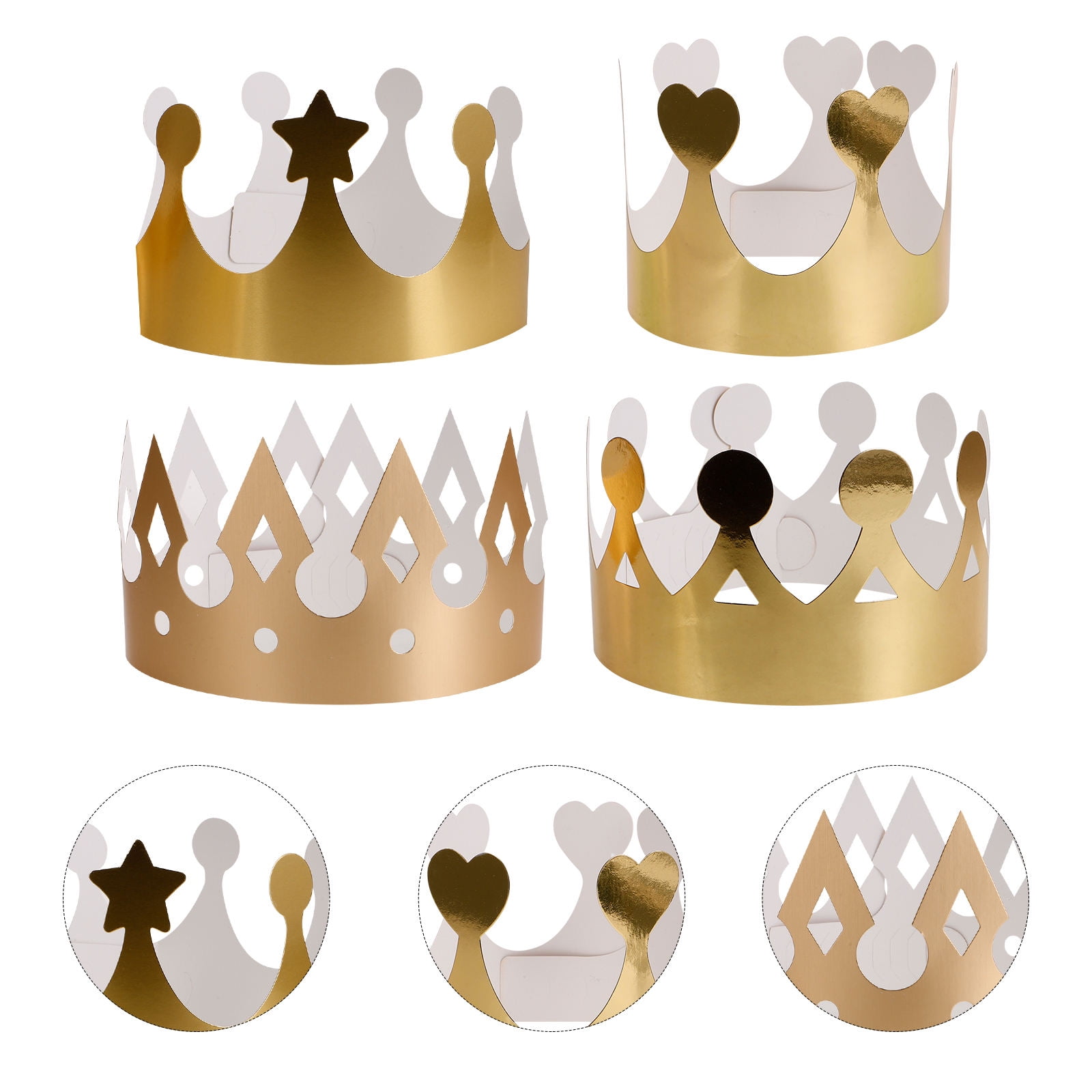 GOOHOCHY 40pcs Birthday Crown Hat Happy Birthday Crowns Kids Birthday ...