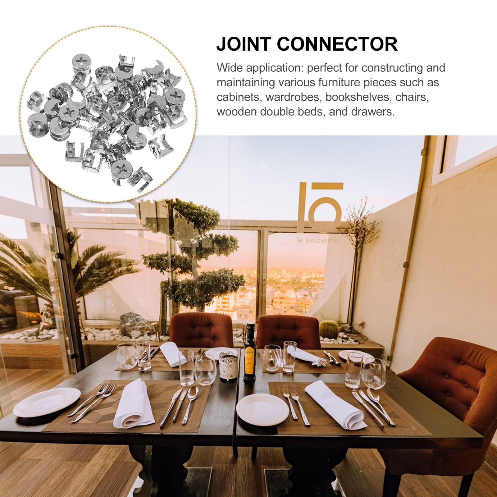 GOOHOCHY 40pcs Furniture Cam Lock Nut Connectors Hardware Connection ...