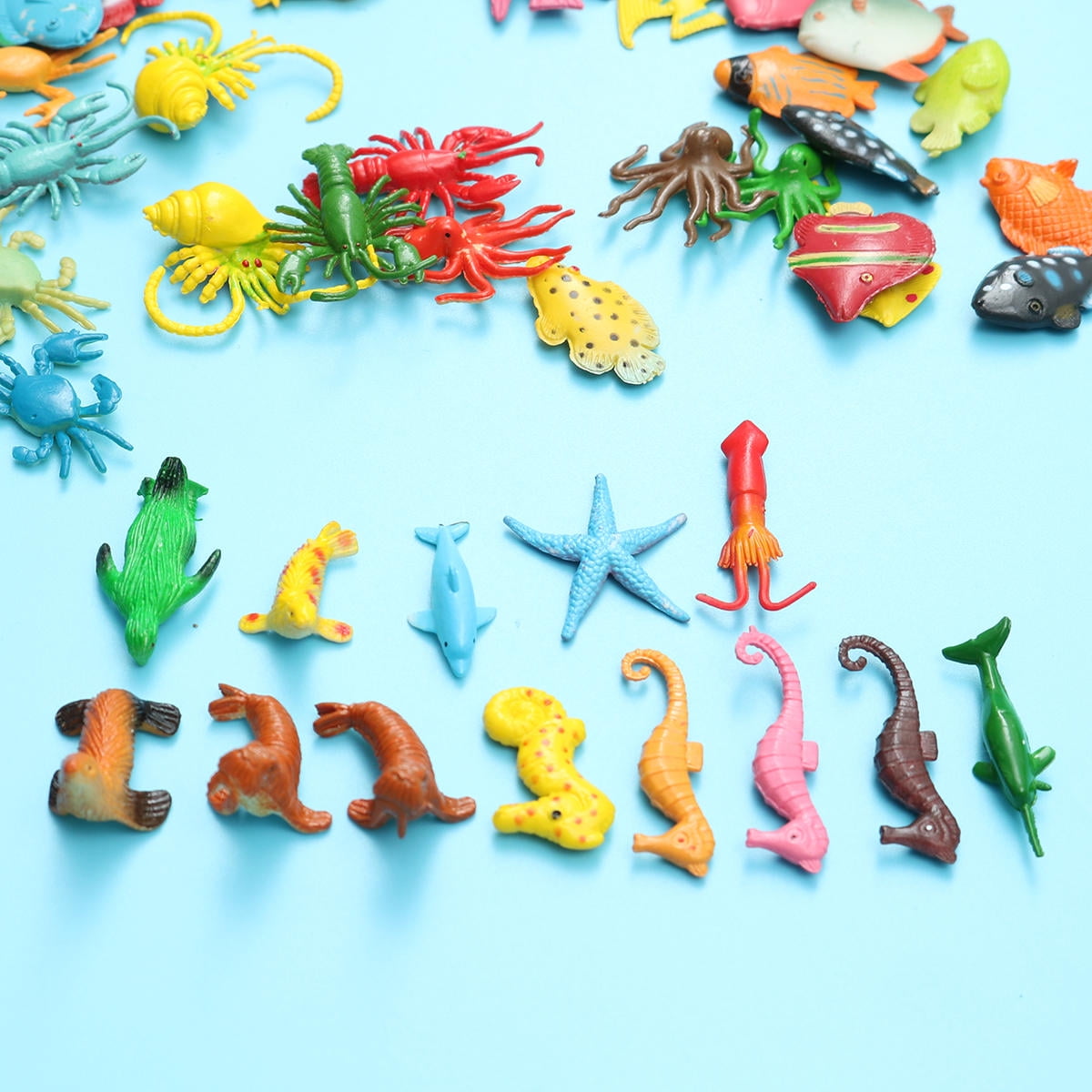 GOOHOCHY 40pcs Mini Simulation Sea Animal Model Sea Ocean Animals ...