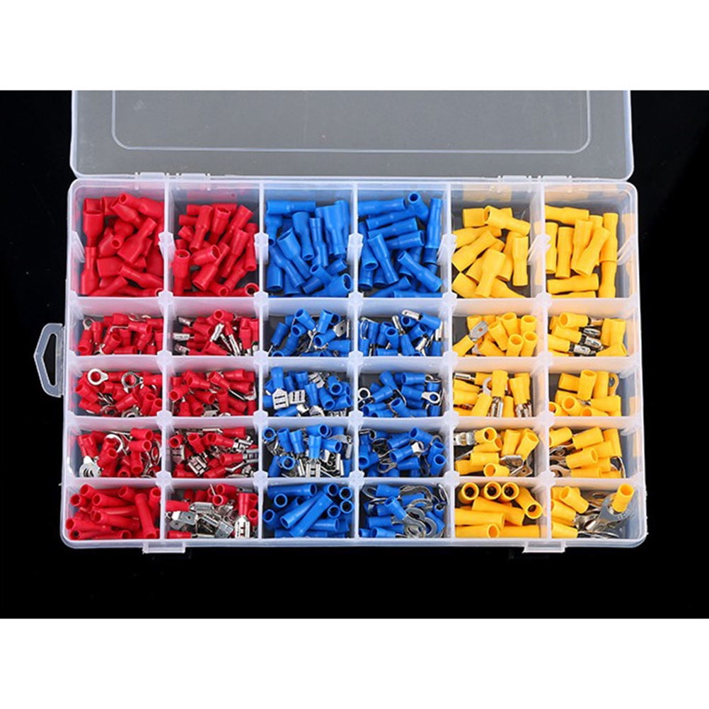 GOOHOCHY 480Pcs Cold-Pressed Terminal Kit Wire Connectors with Box ...