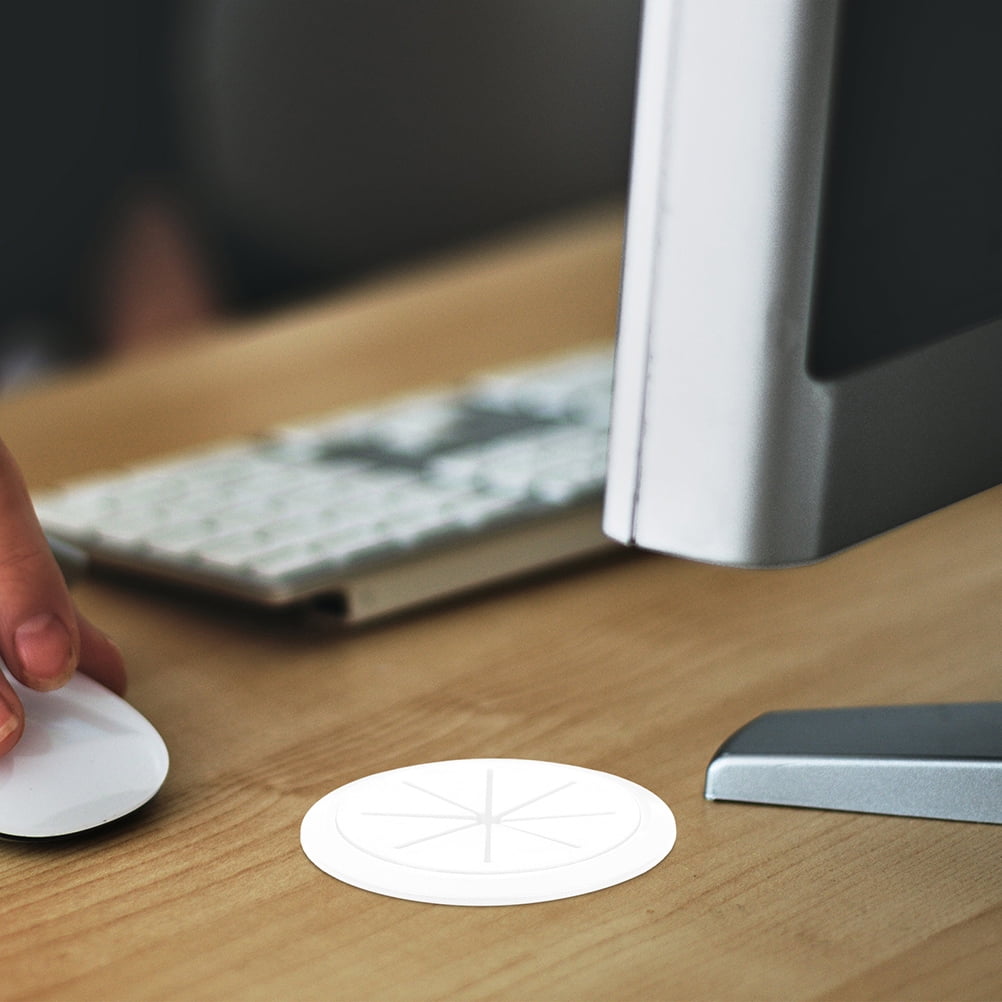 GOOHOCHY 4Pcs Desk Wire Grommets Computer Table Cable Hole Cover Wire ...