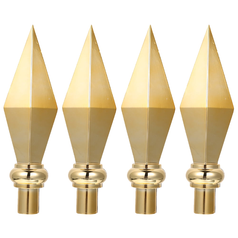 HONMEET 4Pcs Aluminum Flagpole Toppers Spearlike Shape for Conference ...