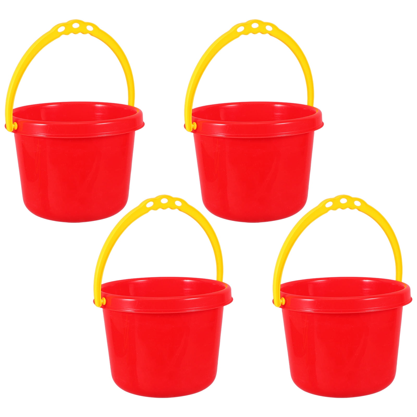 HONMEET Beach Tools Plastic Beach Pails Buckets Assorted Color 4Pcs ...