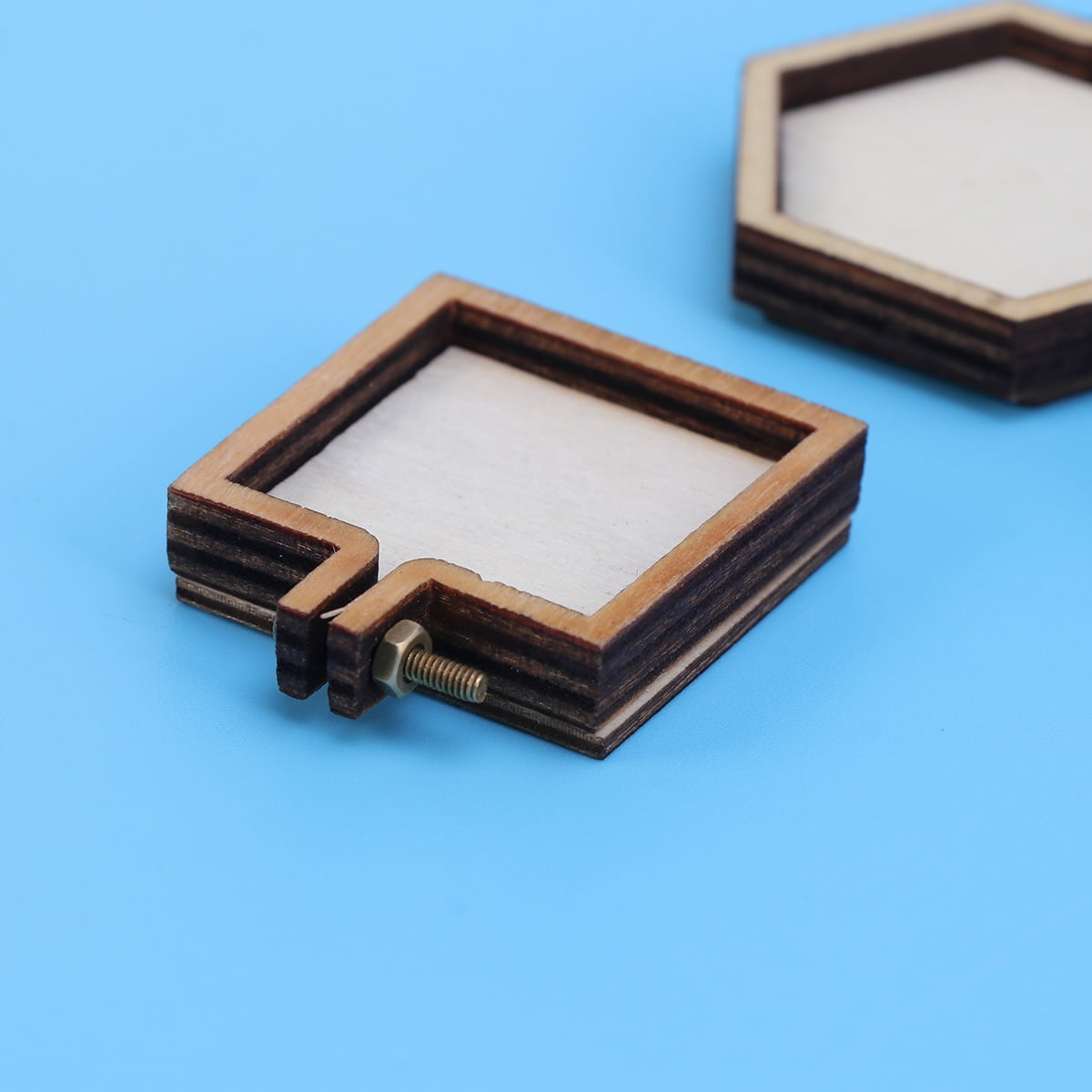 GOOHOCHY 4pcs Cross Stitch Fixing Frame Mini Triangle Hexagon Square ...