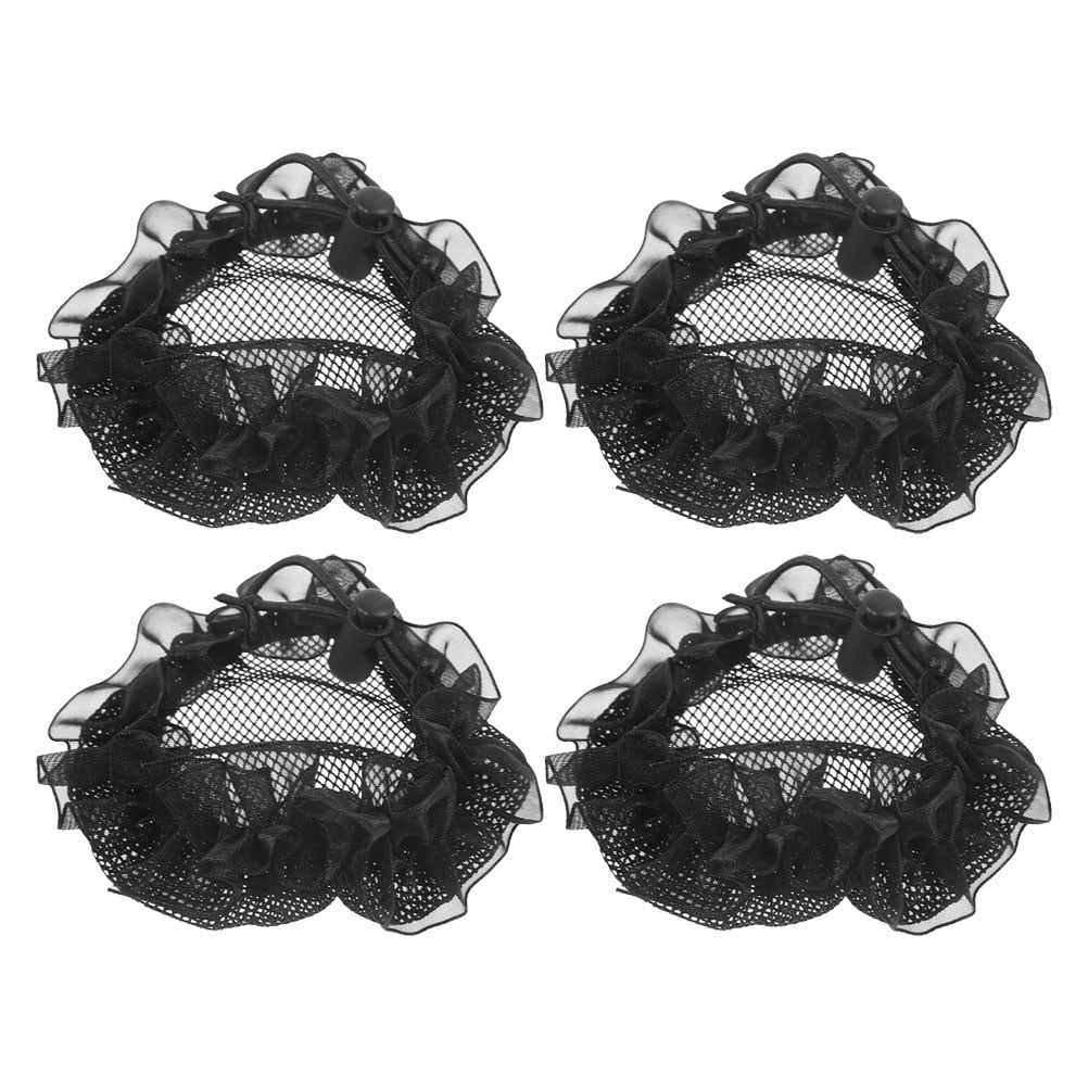 GOOHOCHY 4pcs Hair Bun Nets Ballerina Hair Bun Maker Mesh Hair Nets ...