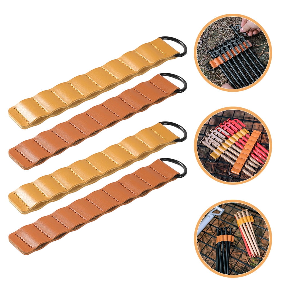 GOOHOCHY 4pcs Outdoor Tent Peg Storage Chain Portable Hanging 8 Hole ...