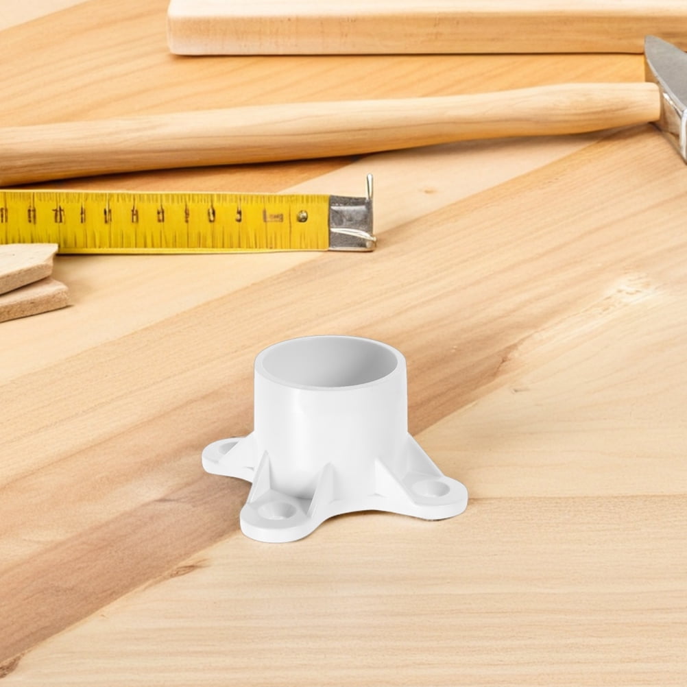 GOOHOCHY 4pcs PVC Pipe Fittings Flange Fittings Table Screw Caps ...