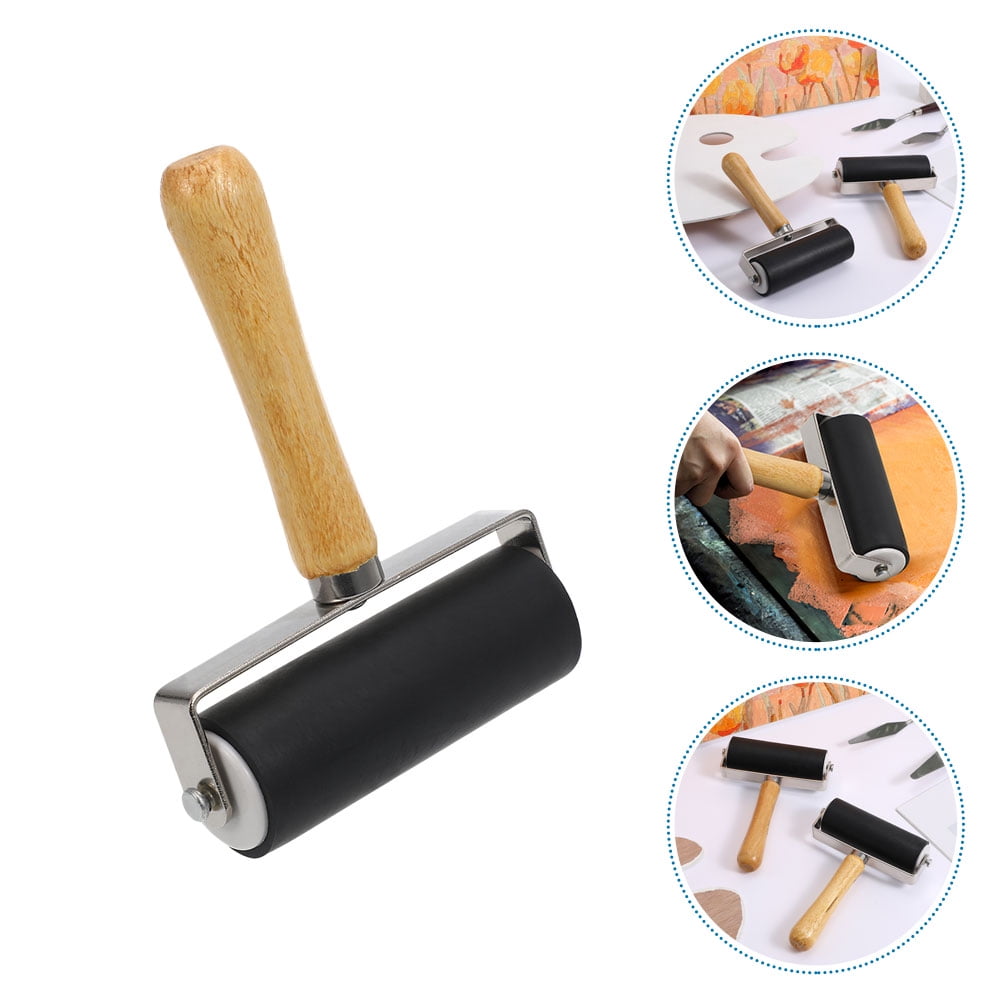 GOOHOCHY 4pcs Plastic Roller Practical Printmaking Roller Ink Roller ...