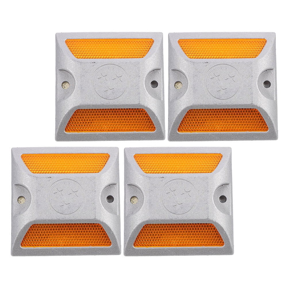 GOOHOCHY 4pcs Road Reflectors Reflective Aluminum Road Markers Driveway ...