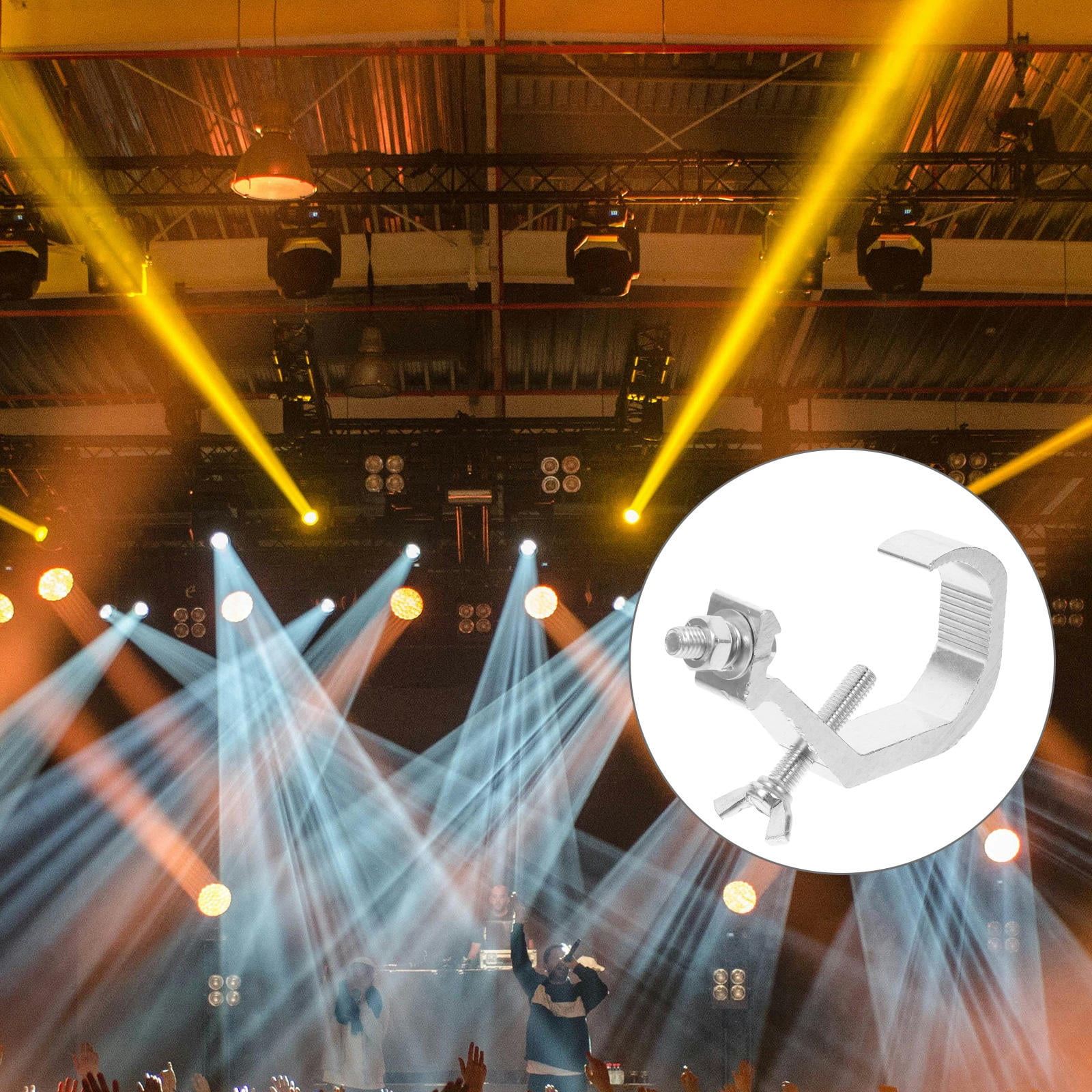 GOOHOCHY 4pcs Stage Lighting Clamps Heavy Duty Metal Truss Hooks for ...