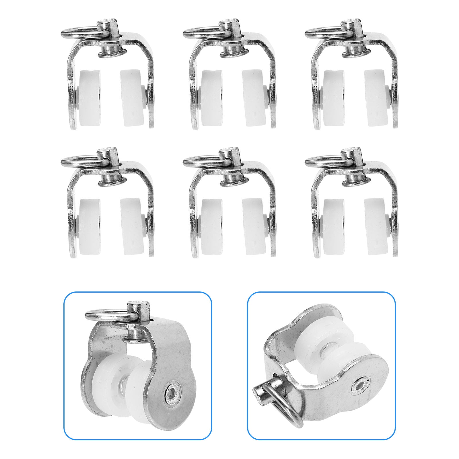 GOOHOCHY 4x2.1in Plastic Curtain Rollers For Stable Fixation Window ...