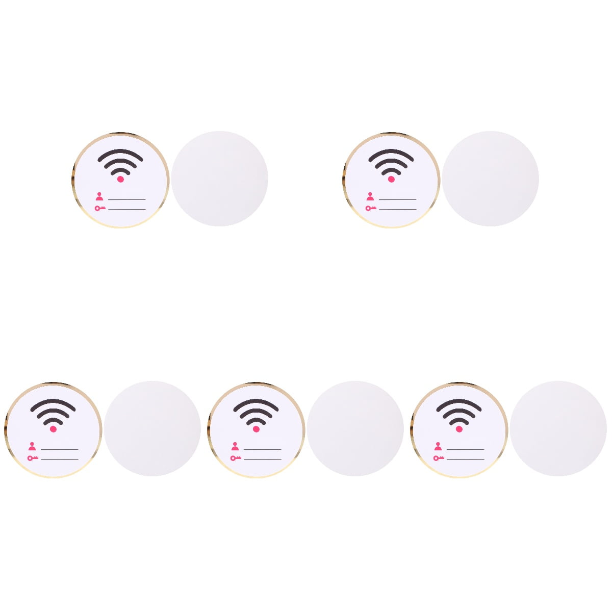 GOOHOCHY 5 PCS Wifi Sign for Guests Wall Signage Network Coverage ...