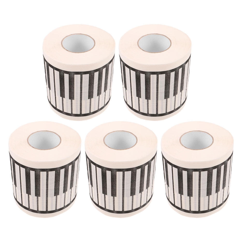 GOOHOCHY 5 Rolls Toilet Paper Piano Keyboard Printed Paper Banquet ...
