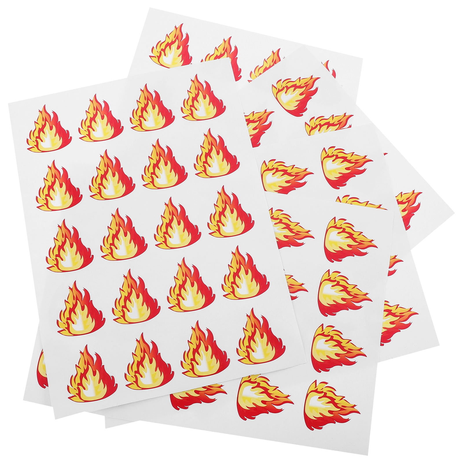 GOOHOCHY 5 Sheets Fire Face Stickers Label For Makeup And Party ...