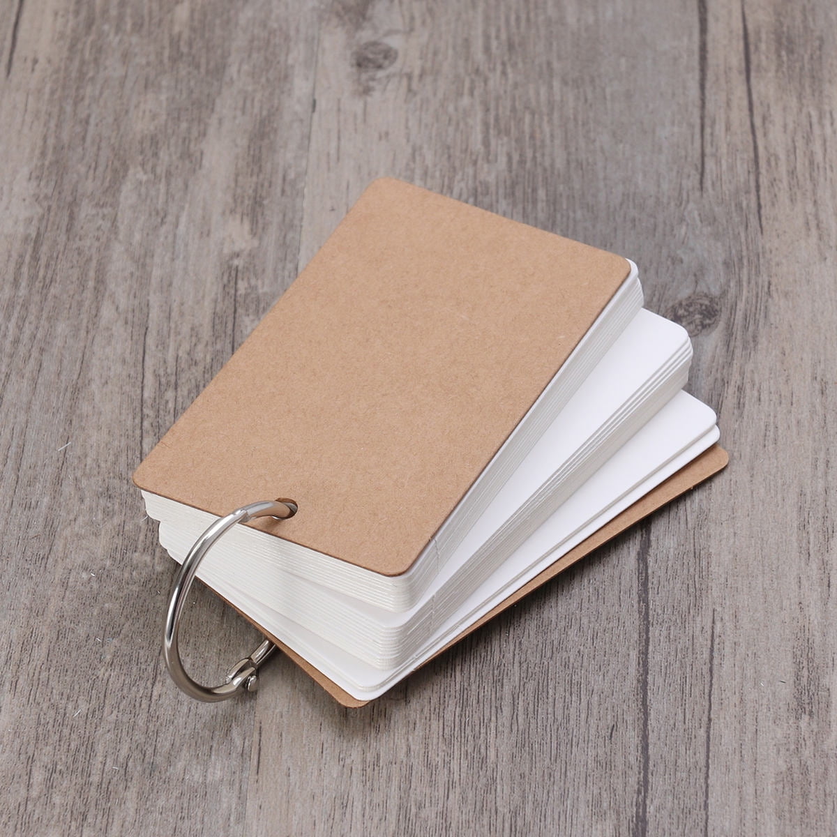 GOOHOCHY 50 Pages Binder Ring Easy Flash Kraft Paper Study Cards ...