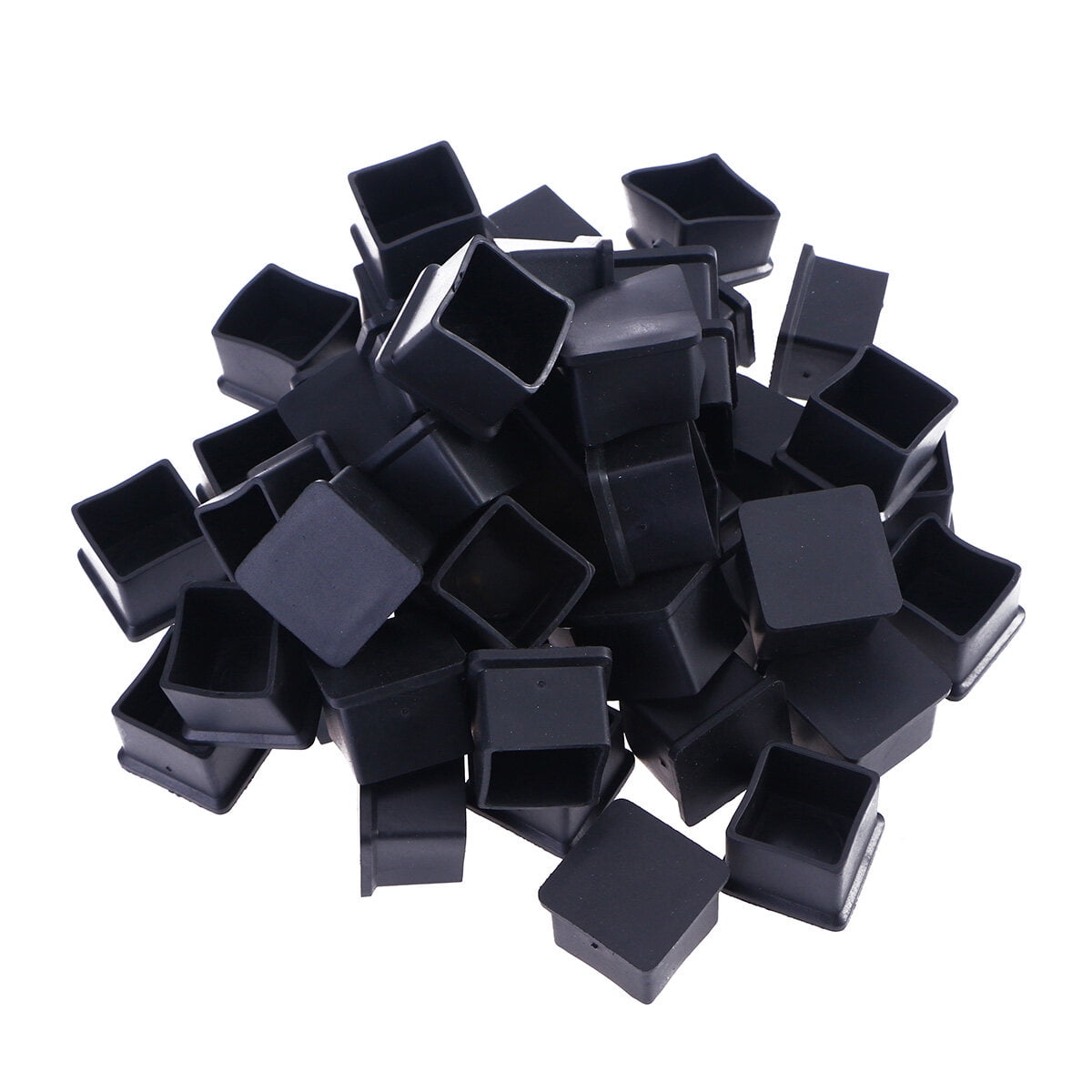 GOOHOCHY 50 Pcs Rubber Chair Leg Caps Scratch Ferrule Square Office ...