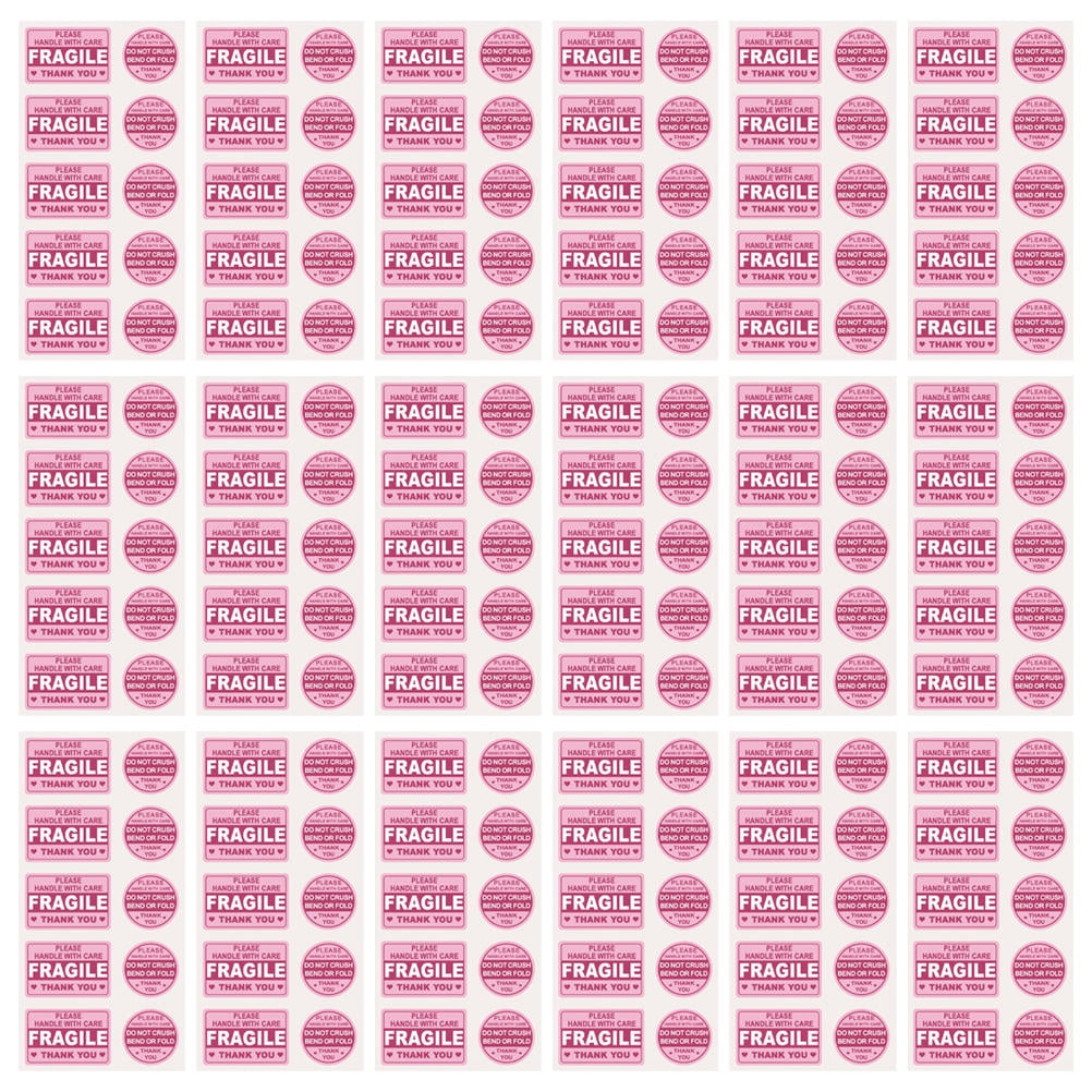 GOOHOCHY 50 Sheets Fragile Shipping Stickers Fragile Product Labels ...