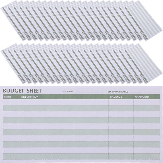 GOOHOCHY 50 Sheets of Budget Sheets Expense Recording Budget Sheets ...