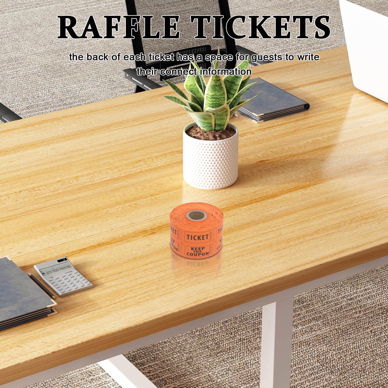 GOOHOCHY 500pcs Double Roll Raffle Tickets For Events Parties And ...