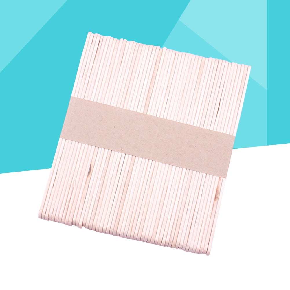 GOOHOCHY 50PCS Natural Wood Craft Sticks Ice Cream Sticks Wooden Stir ...