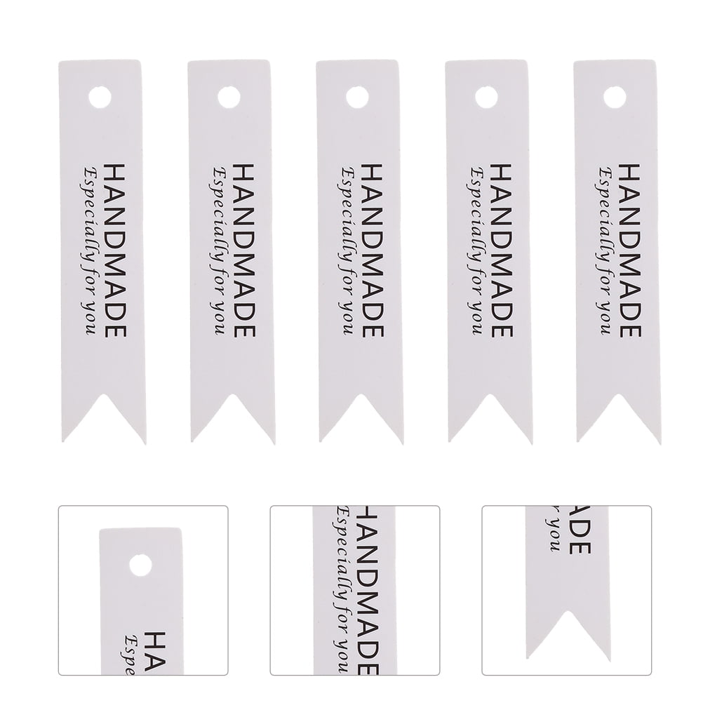 GOOHOCHY 50Pack White Rectangular Paper Tags for Handmade Candles and ...