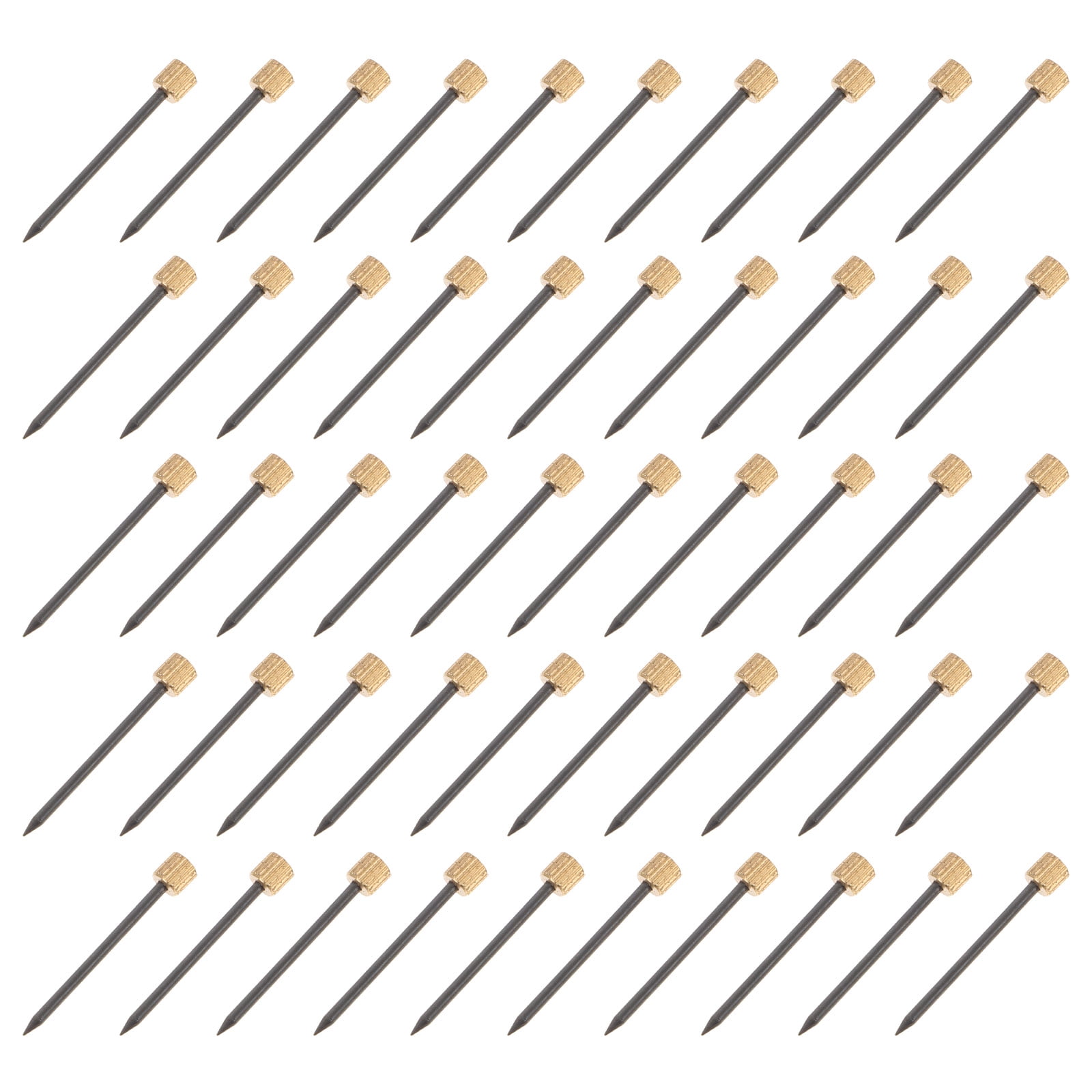 GOOHOCHY 50Pcs Golden Round Cap Copper Caps Nails for Securing Paper ...