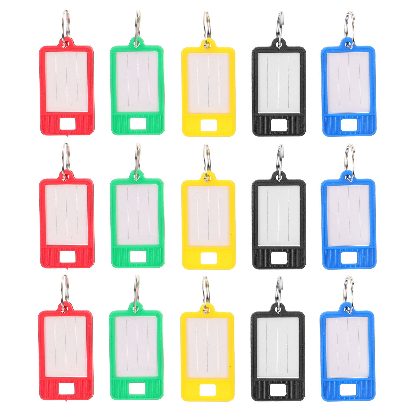 GOOHOCHY 50pcs Colorful Key Chain with Label Window Plastic Number Tags ...
