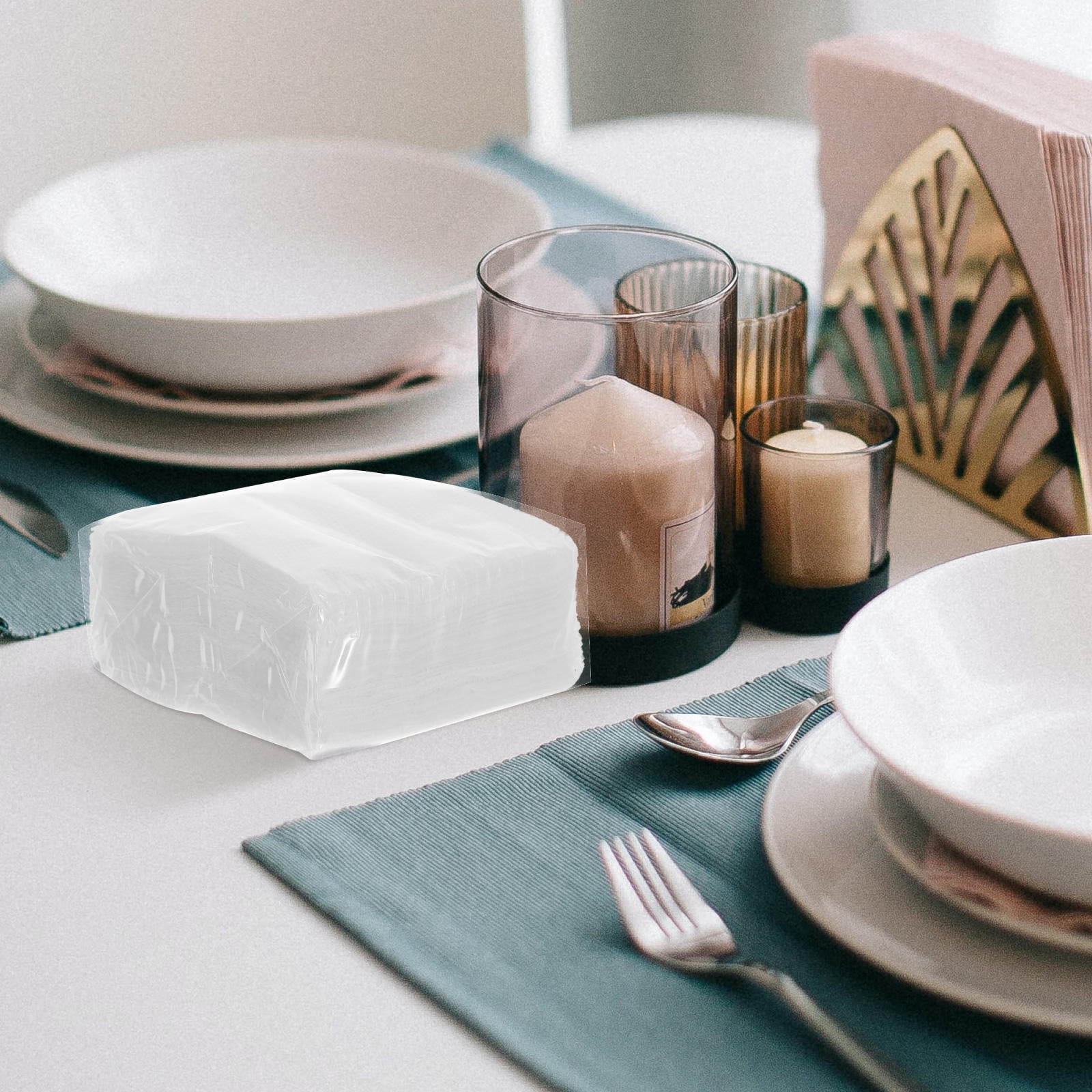 GOOHOCHY 50pcs Disposable Napkins Thickened Tissue Paper Hotel Hand ...