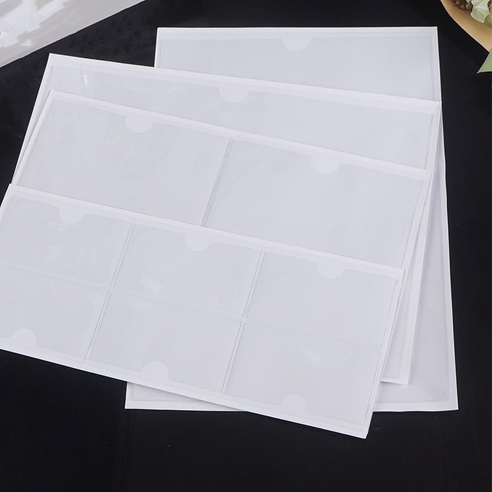 GOOHOCHY 50pcs Transparent Soft Film Self Adhesive Label Holders ...