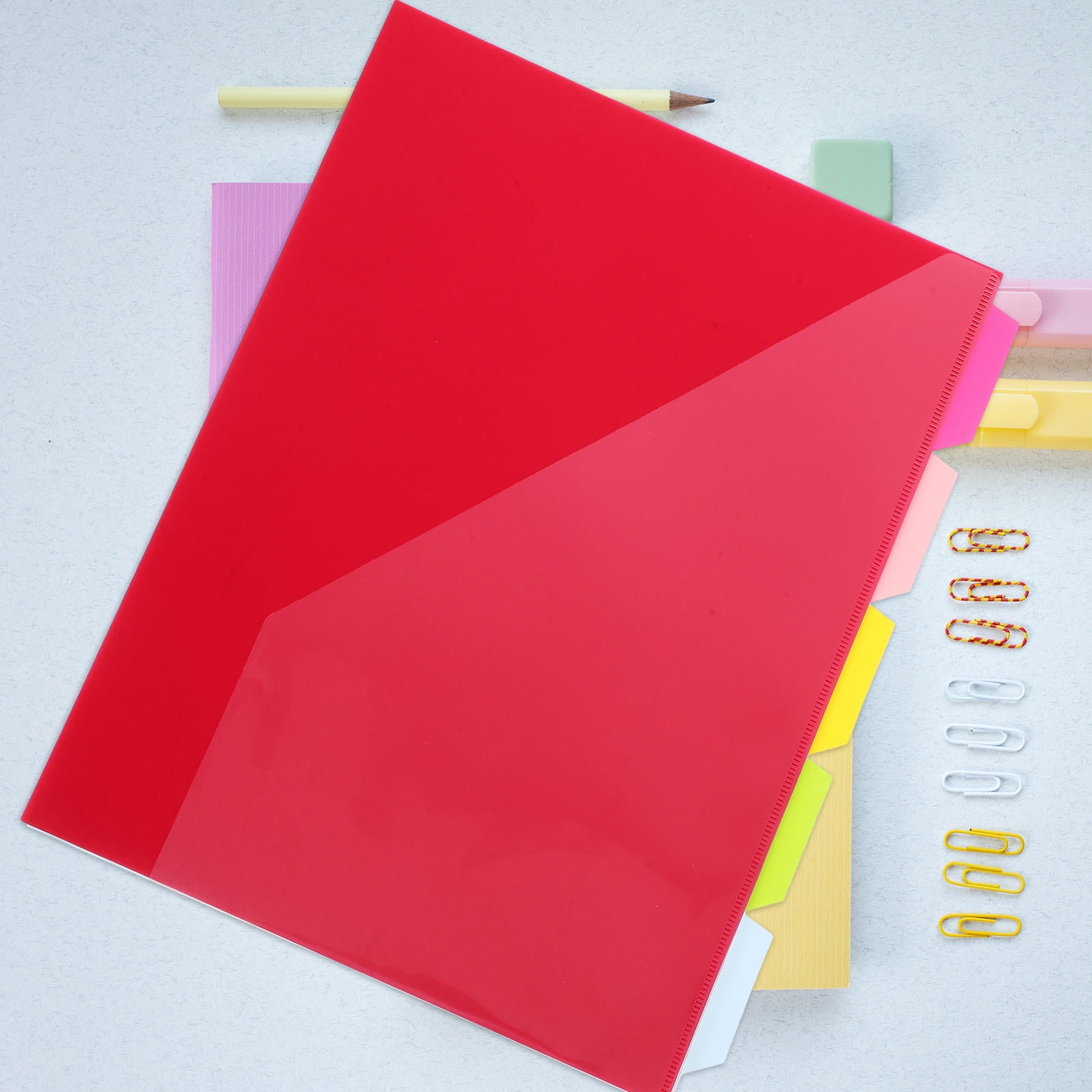 GETAJGHSD GooHochy 5-Pack PP Folder Dividers with Tabs and Pockets for ...