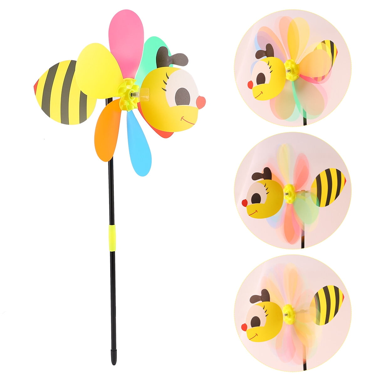 GOOHOCHY 5pcs 3D Cartoon Animal Windmill Plastic Toy Windmills for Kids ...