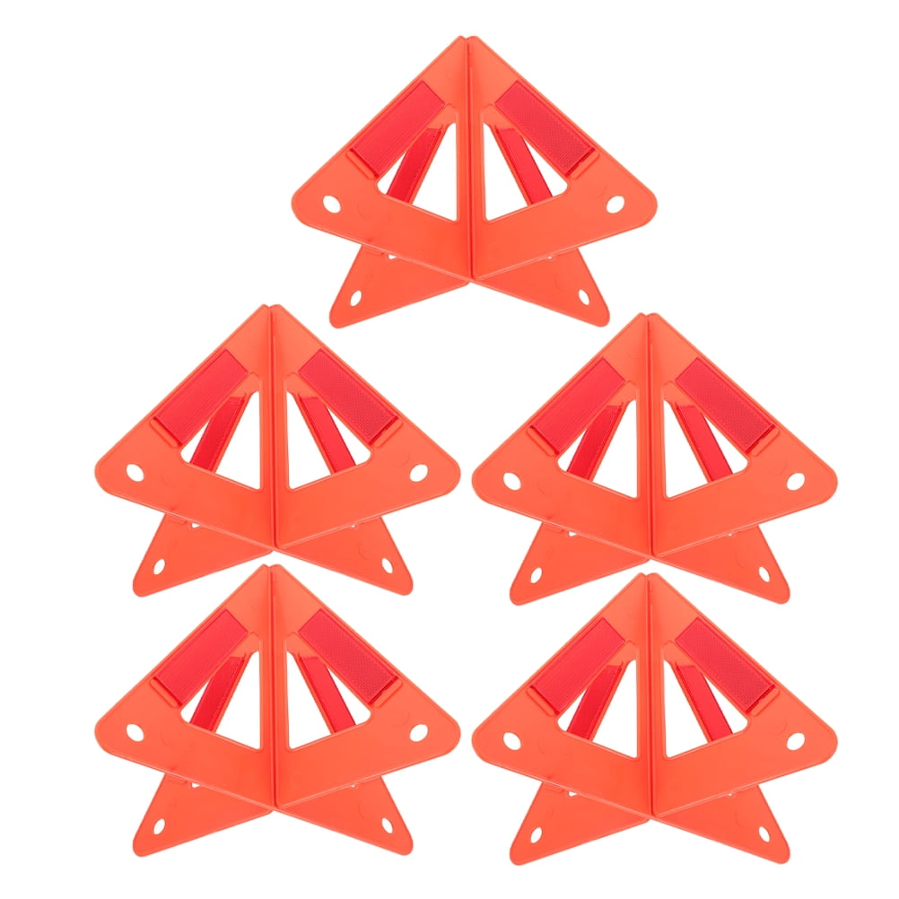 GOOHOCHY 5pcs Emergency Warning Triangle Reflective Roadside Safety ...