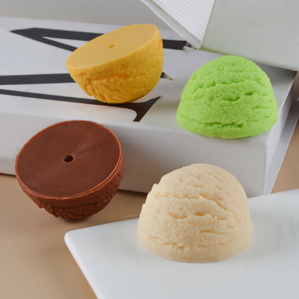 GOOHOCHY 5pcs Fake Ice Cream Balls Imitation Ice Cream Balls Fake ...