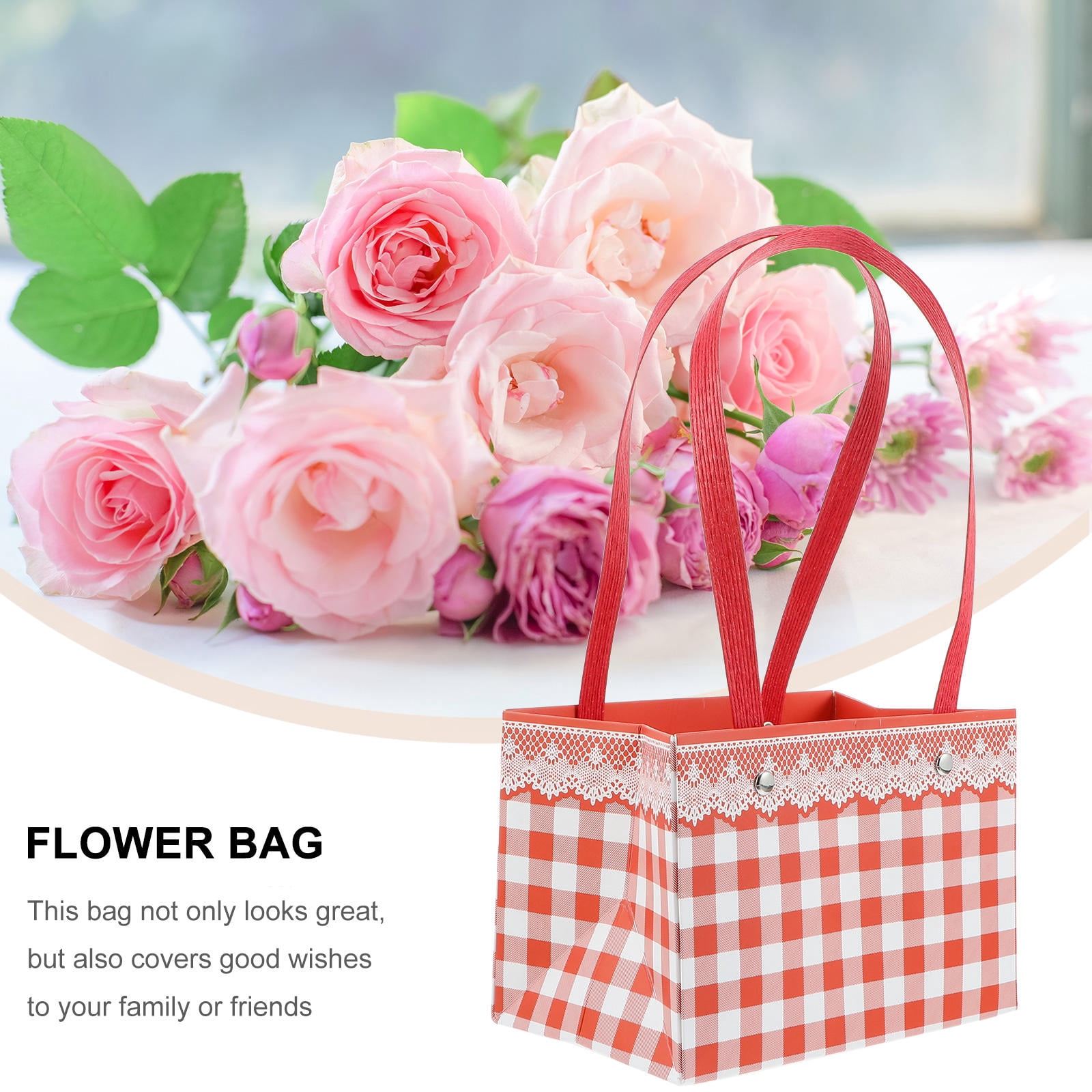 GOOHOCHY 5pcs Flower Bouquet Gift Bags Paper Florist Wedding Bouquet ...