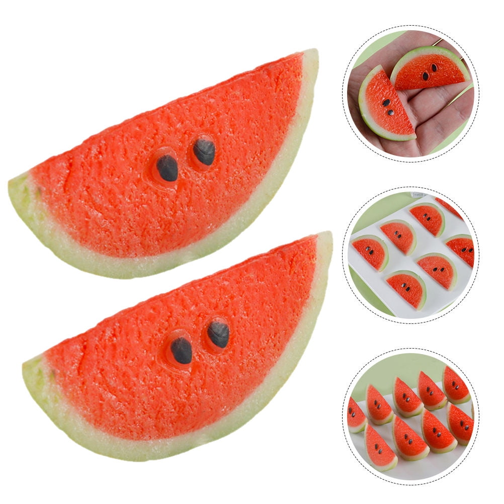 GOOHOCHY 5pcs Miniature Fake Fruit Model Simulated Watermelon Slice ...