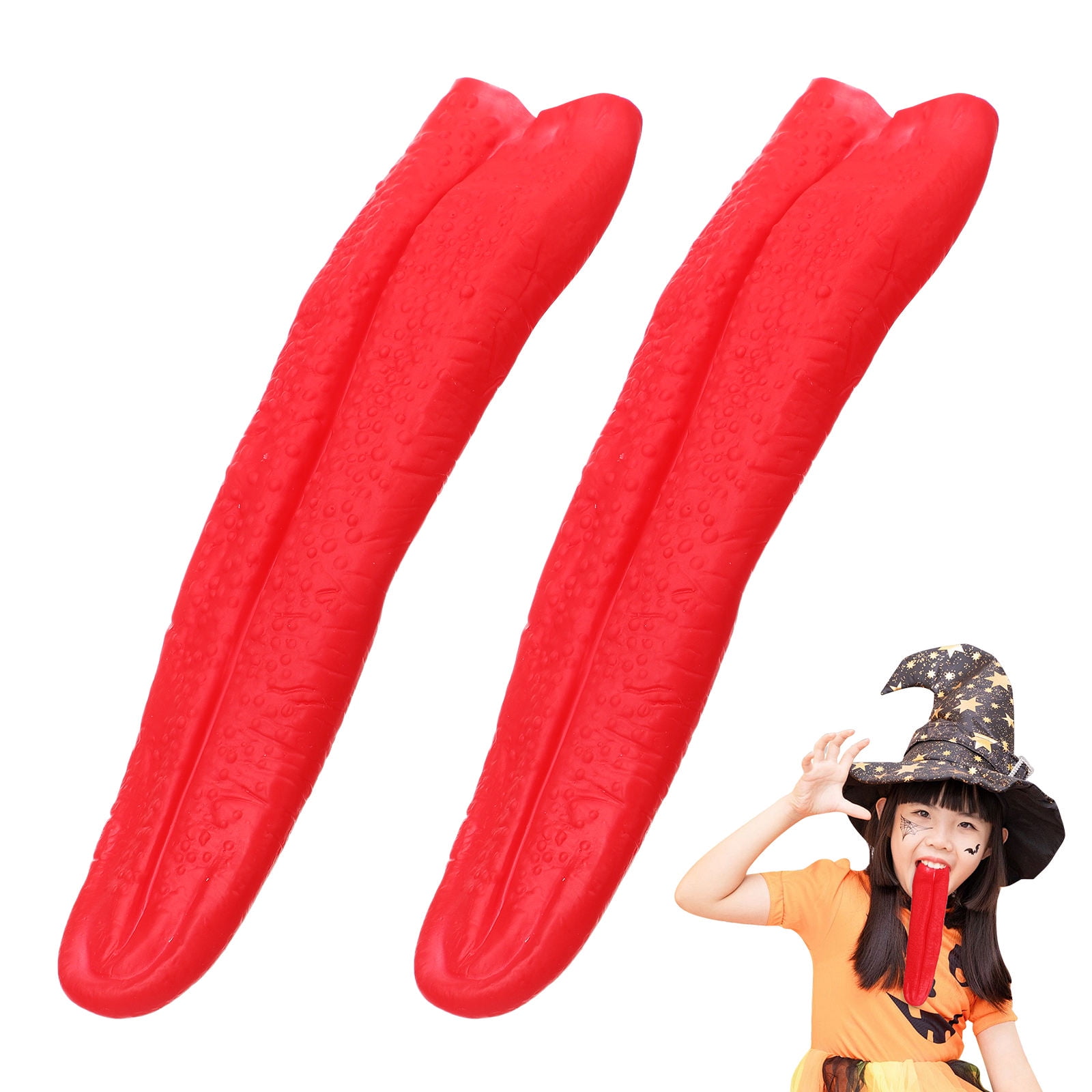 GOOHOCHY 6 PCS Simulated Long Tongue Props Red Long Tongue Cosplay ...