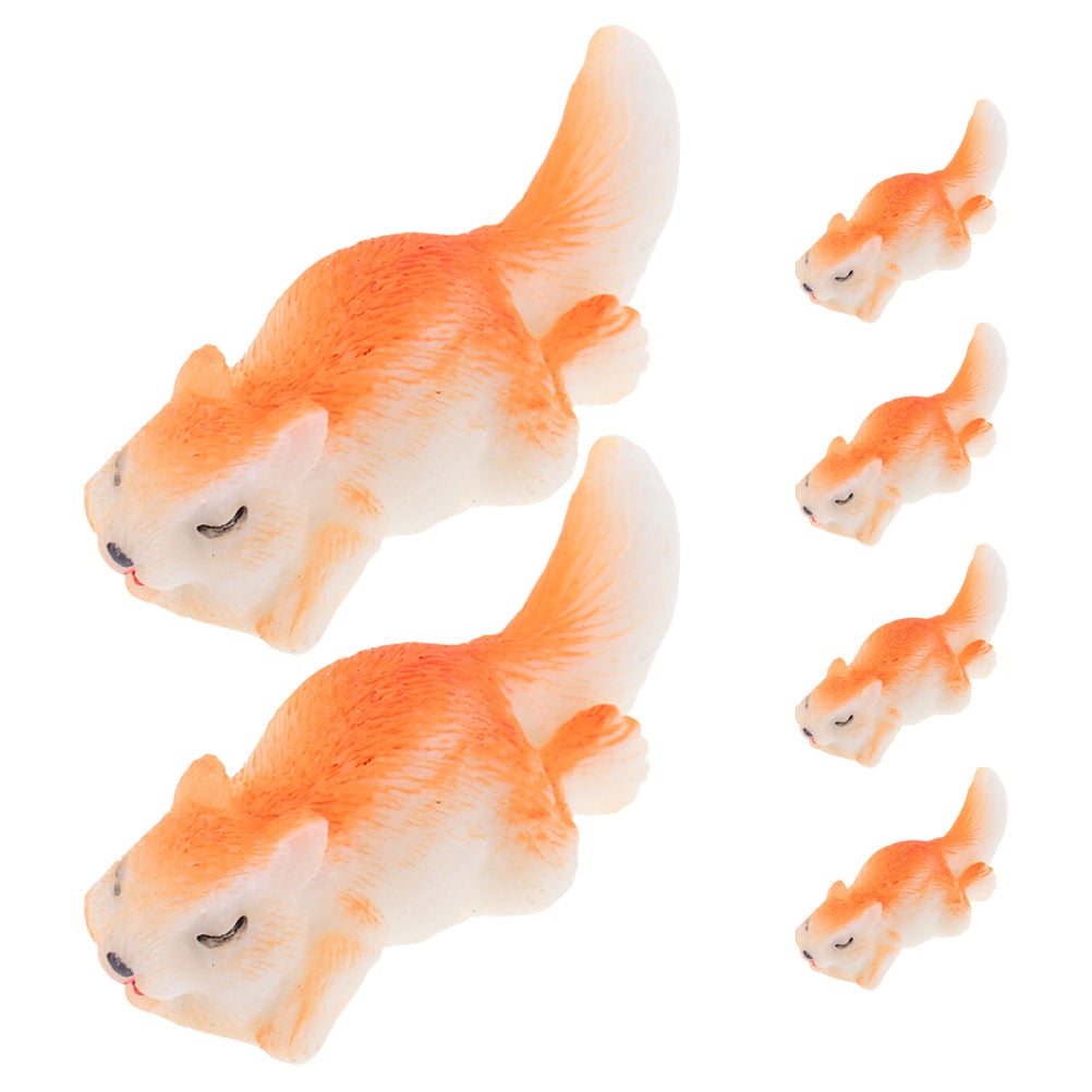 GOOHOCHY 6 PCS Small Animal Figurines Miniature for Crafts Micro ...