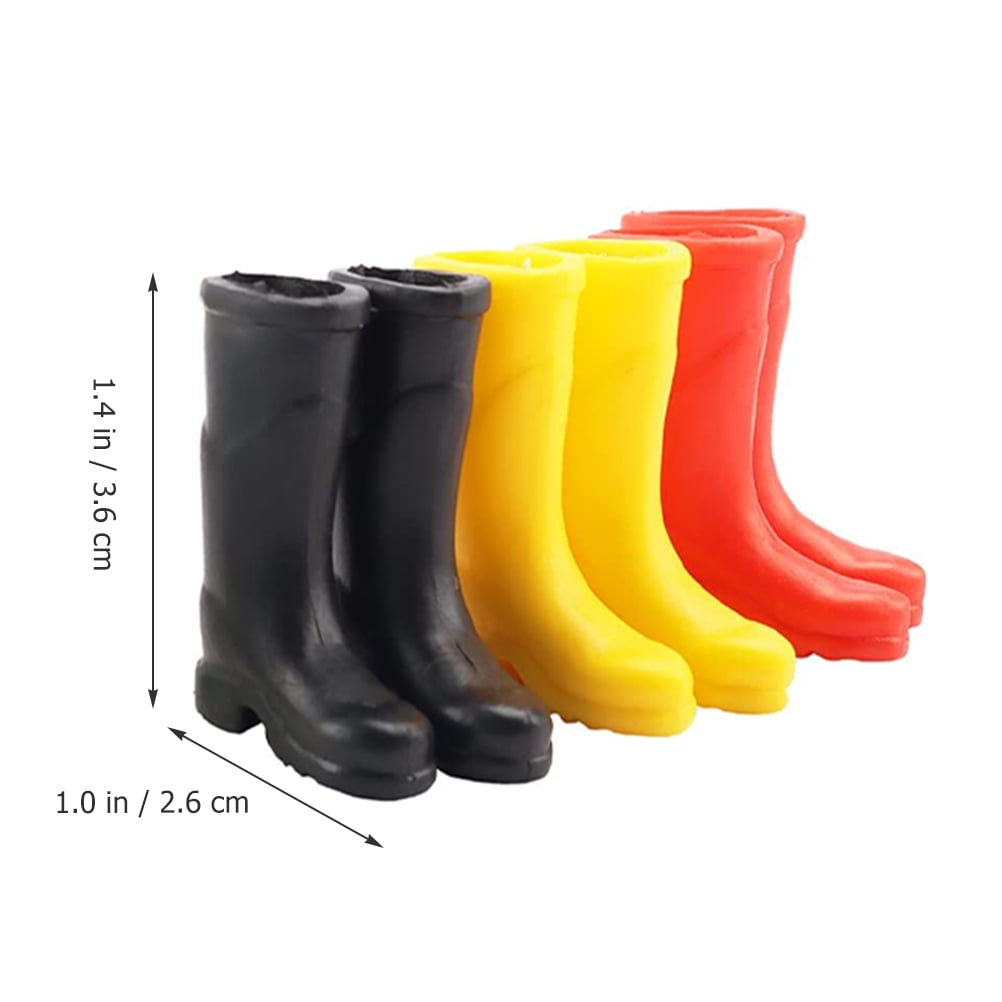GOOHOCHY Miniature Dollhouse Boots Mini Boots Assorted Color 6 Pairs 1 ...