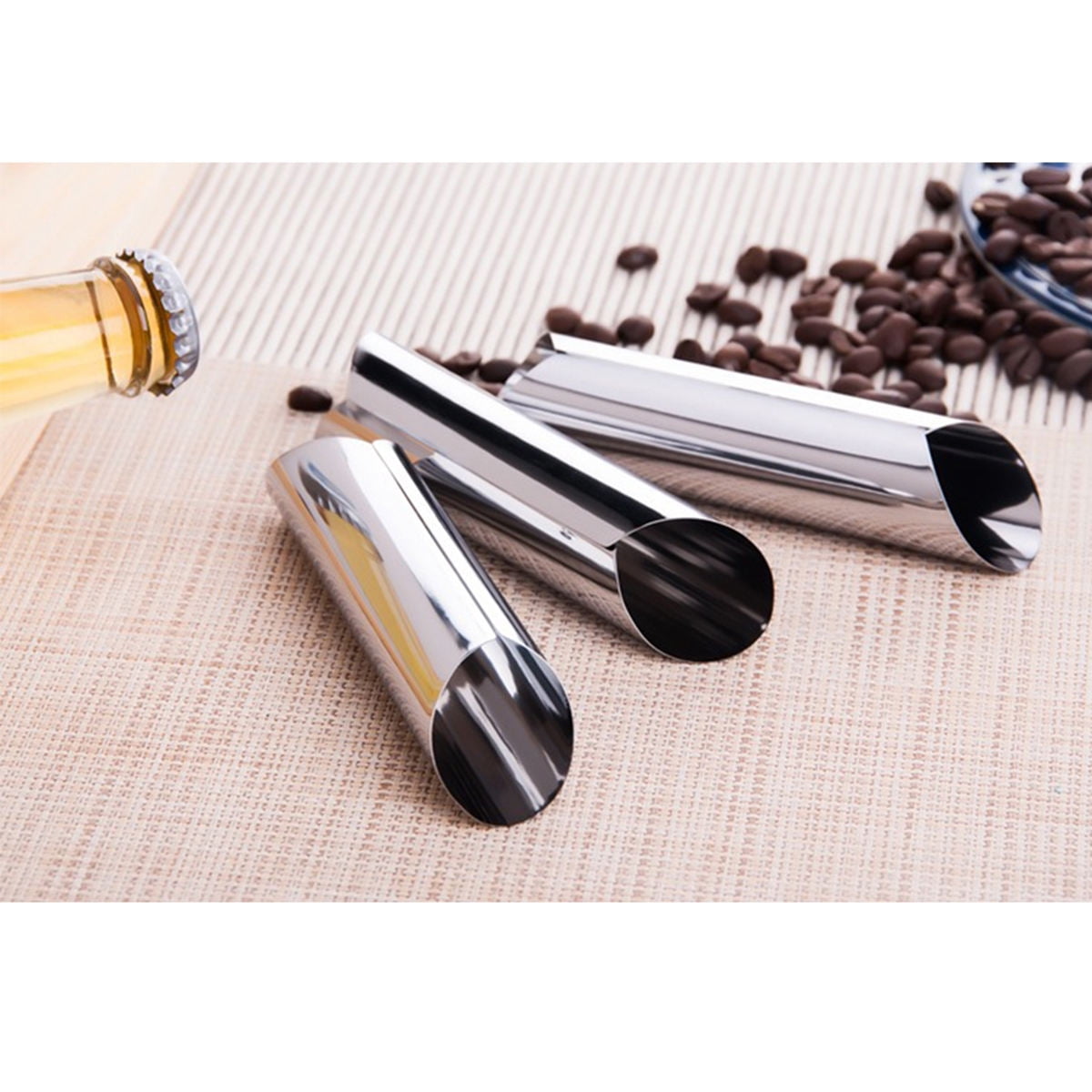 GOOHOCHY 6 Pcs Cannoli Forms Savory Cones Ring Molds Baking Shells Tool ...