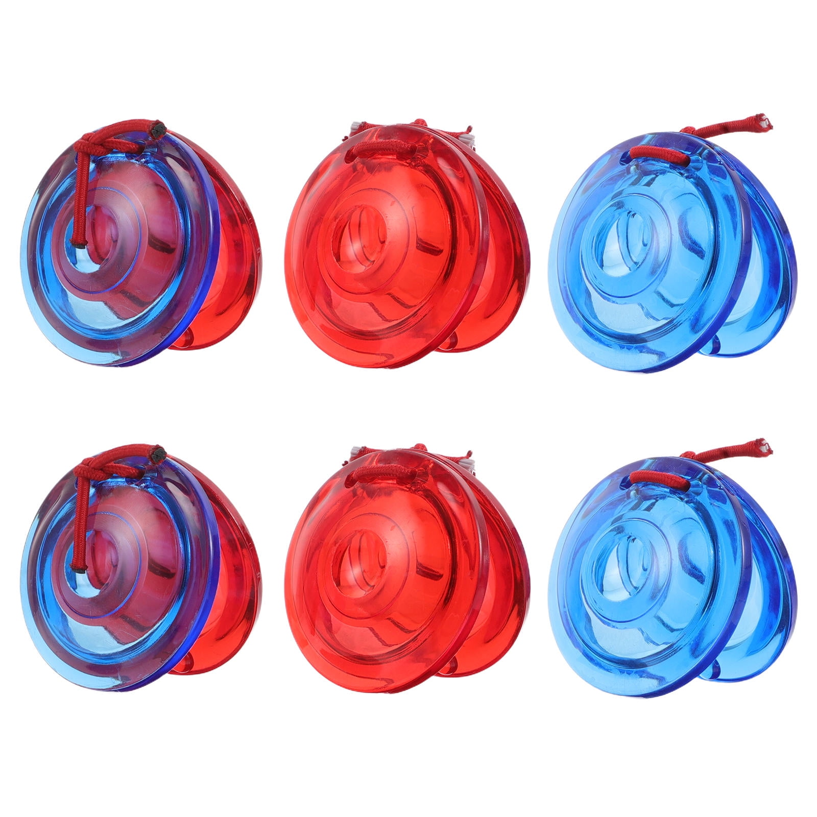 GOOHOCHY 6 Pcs Castanets Musical Instrument Plastic Hand Finger Clap ...