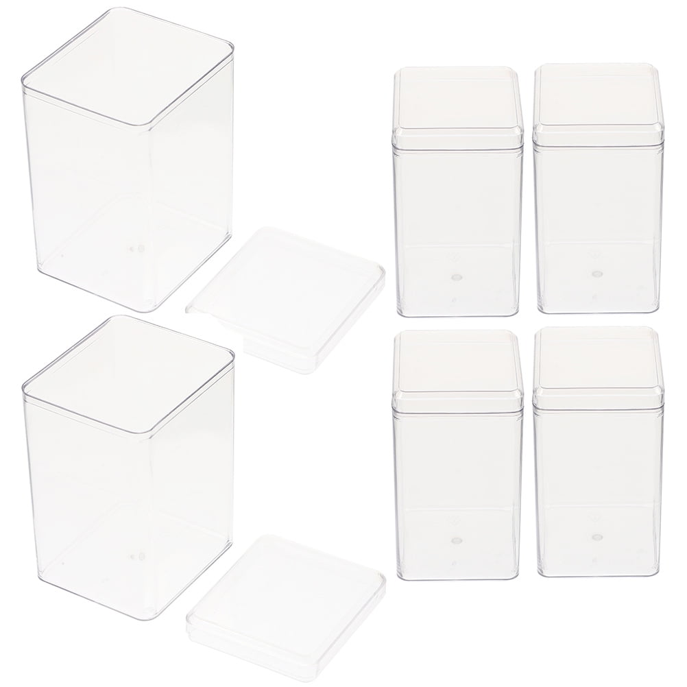 GOOHOCHY 6 Pcs Doll Model Storage Case Clear Display Container Girls ...