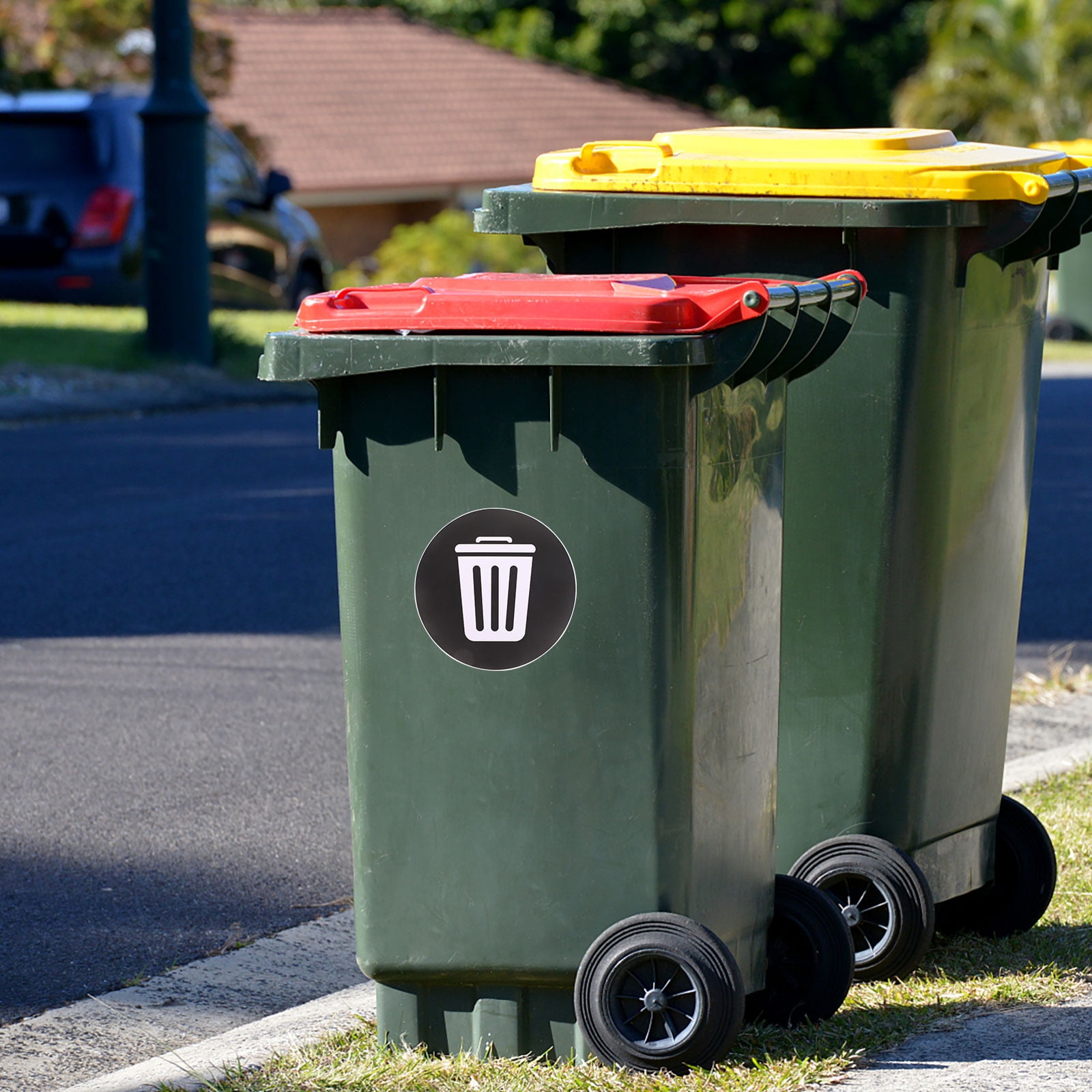 GOOHOCHY 6 Pcs Recycle Bin Bins Logo Stickers Garbage Recycling Large ...