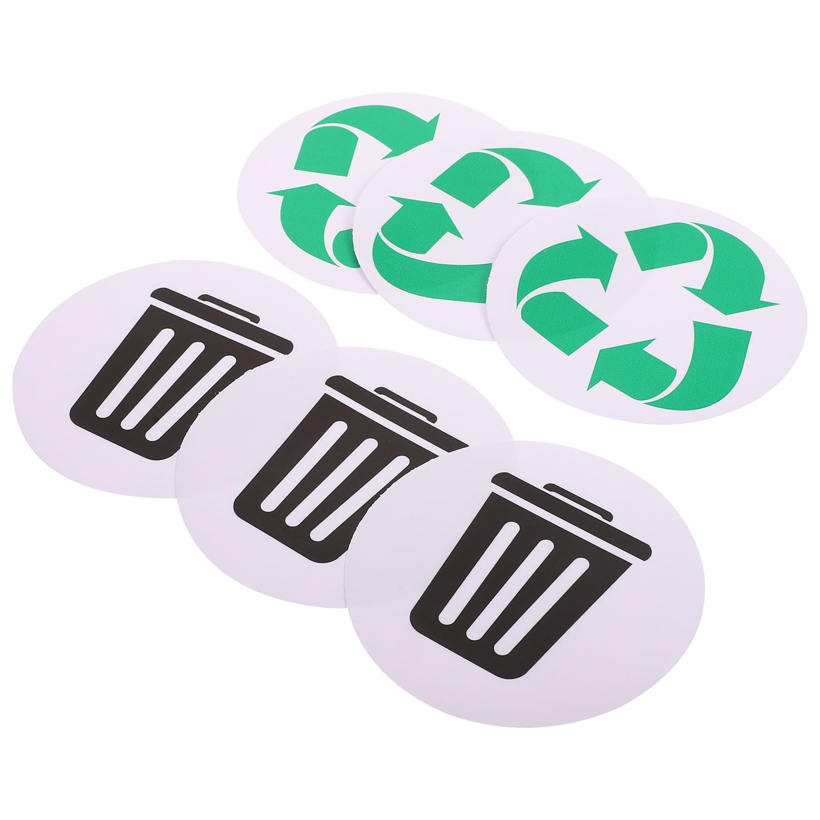 GOOHOCHY 6 Pcs Recycle Sticker Recycling Garbage Sorting Stickers ...